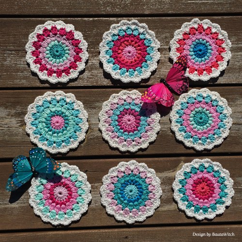 DIY – Virkade solrosor som glasunderlägg | BautaWitch