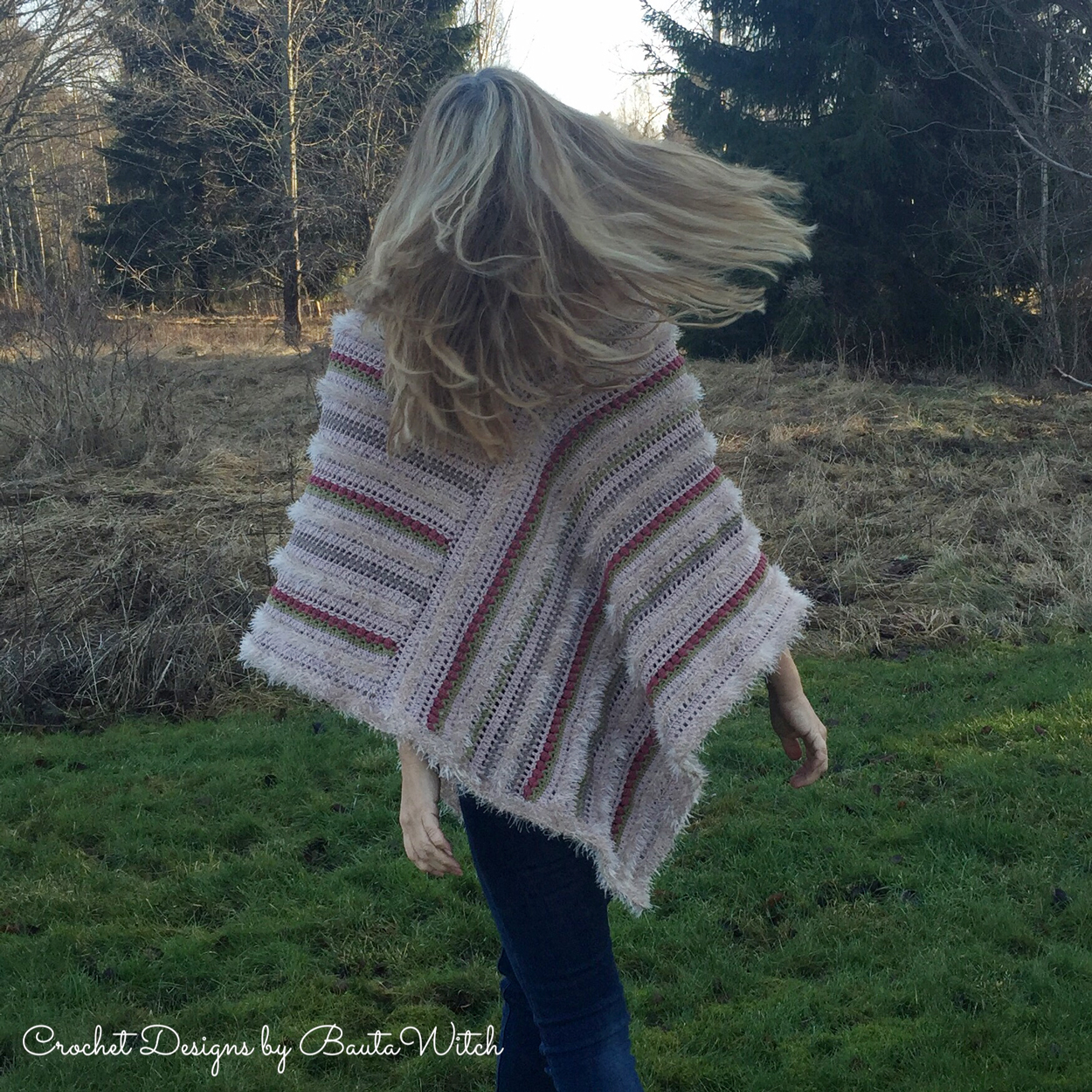 DIY – virkad poncho med tulpaner och pälsdetaljer | BautaWitch