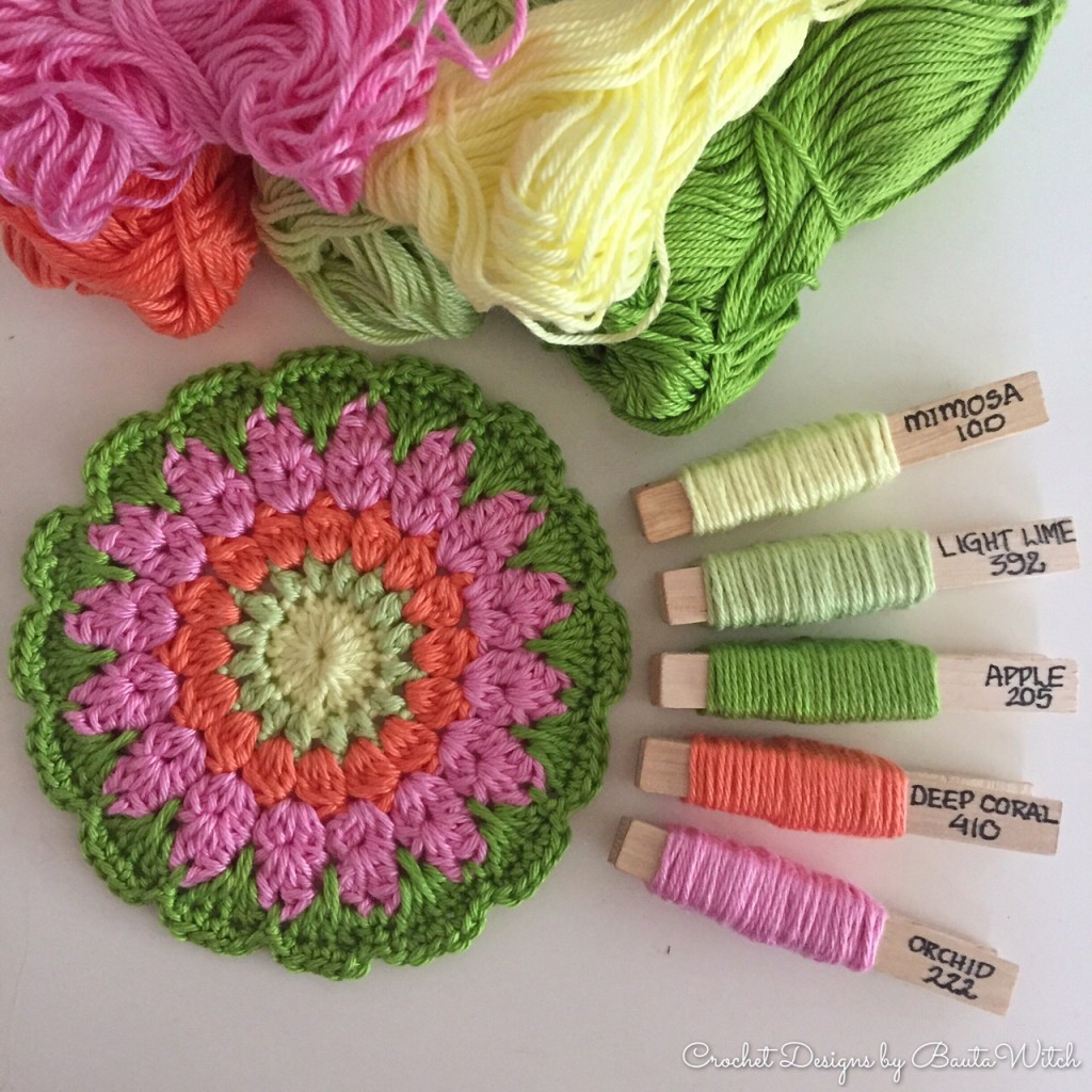 DIY – Virkade solrosor som glasunderlägg | BautaWitch