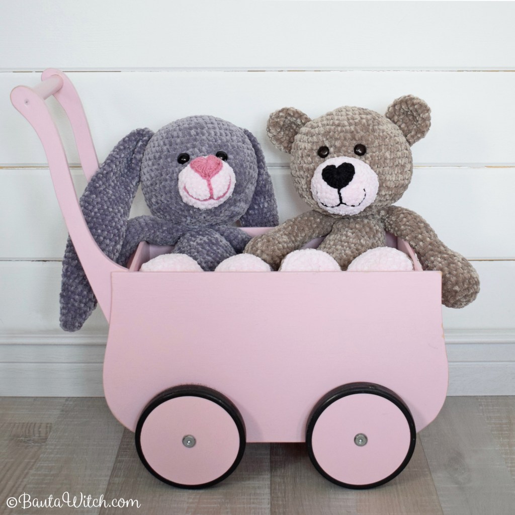 DIY – Stor virkad kramgo nalle och kanin | BautaWitch